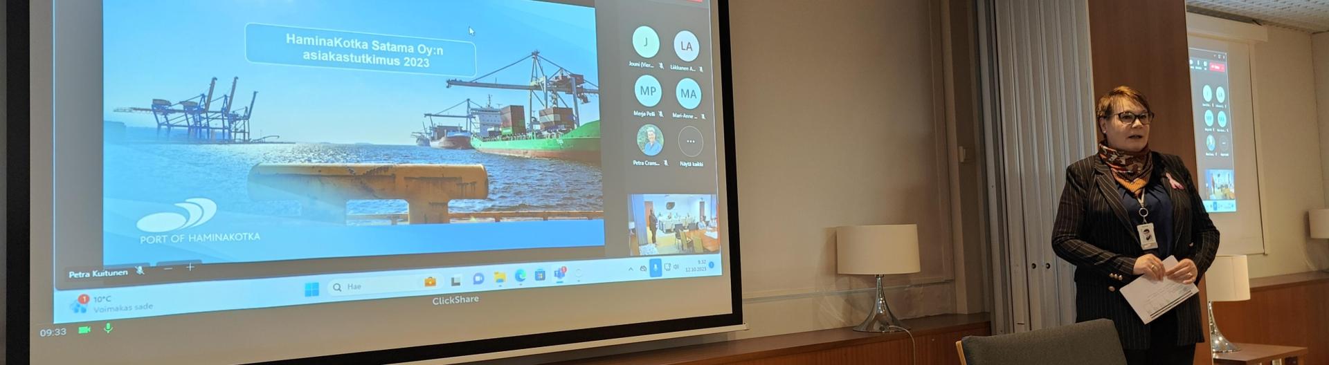 Information meeting of Port of HaminaKotka in Hamina on 12 October 2023 ...